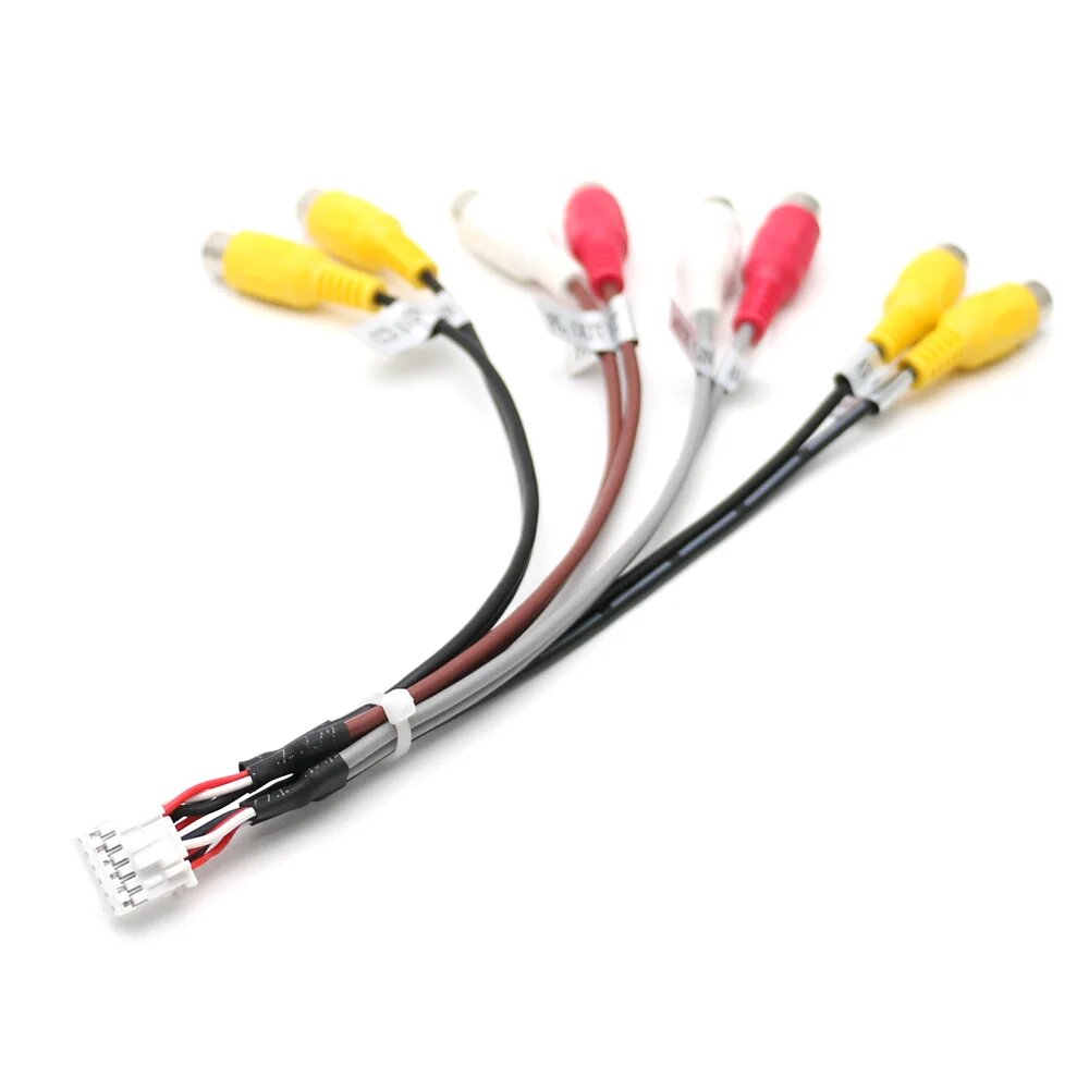 Универсальный DIY 12-контактный RCA аудио-видео жгут проводов CCD AUX AV вход кабеля адаптер проводки разъем Android автомобильный радиоприемник, RCA Cable