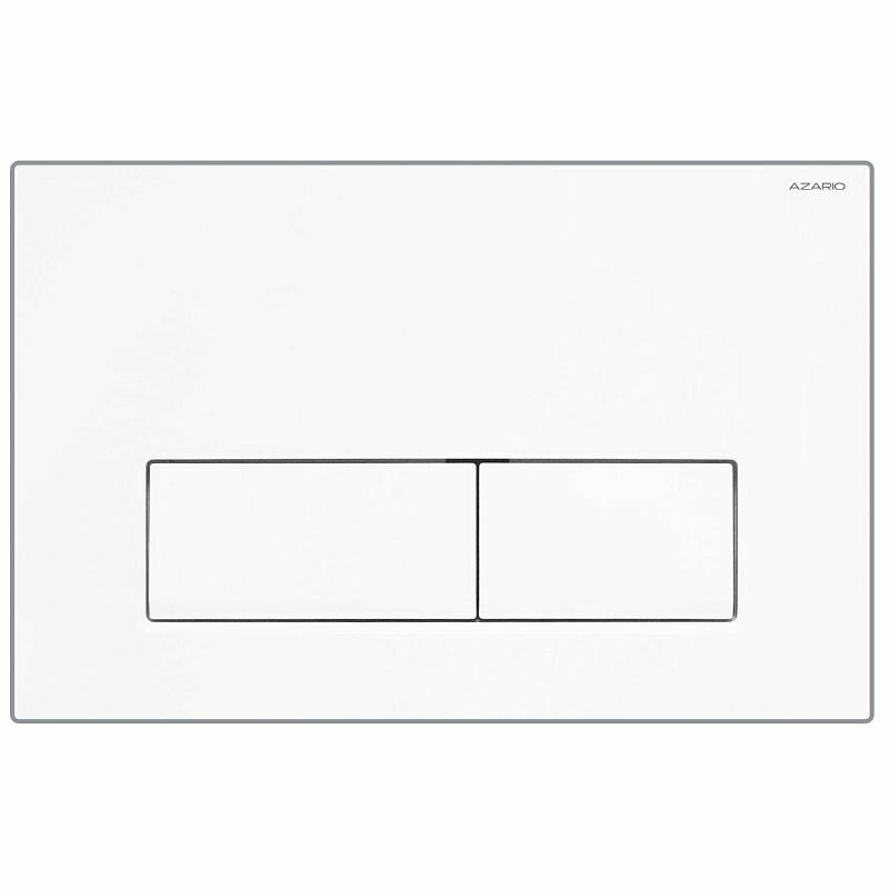 Кнопка смыва AZARIO NEW двойная, пластик, белый глянцевый (AZ-015.01)