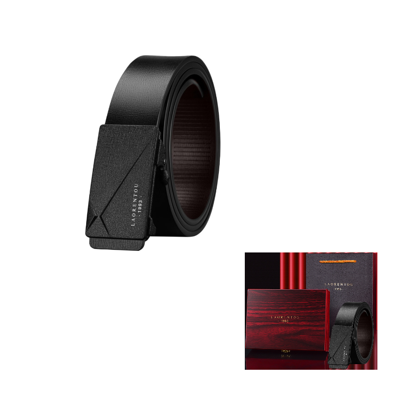 Old Man's Head [Best Selling]Automatic Buckle Brand Versatile Leather Belts Men's Width 3.3cm 110CM