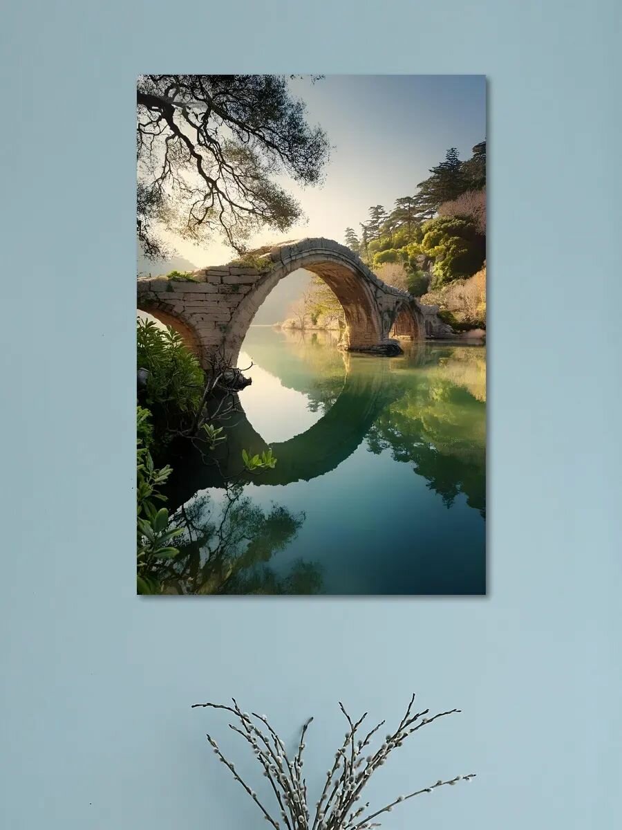 Картина на стену "Речное отражение" 30х40см 1шт.