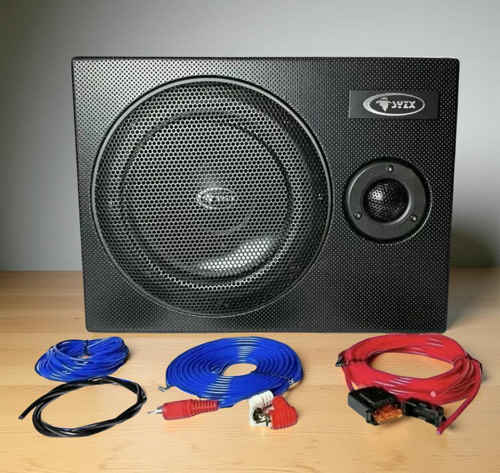 Сабвуфер автомобильный SYZX V-US80, под сиденье, с усилителем, 8", 120Вт