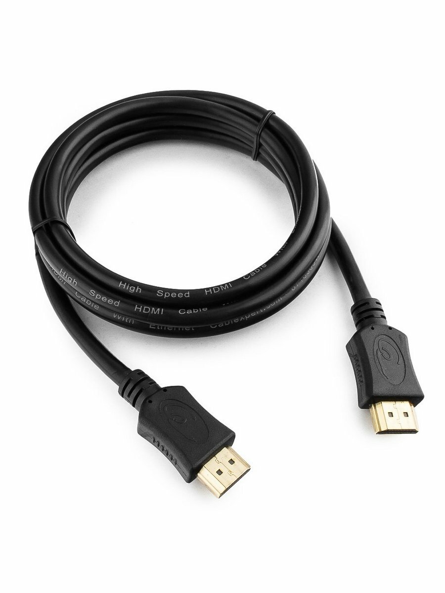 Кабель HDMI CABLEXPERT CC-HDMI4L-1.5M черный (1.5м, 19M/19M, v2.0, Light, позол. контакты, экран, пакет) (CC-HDMI4L-1.5M)