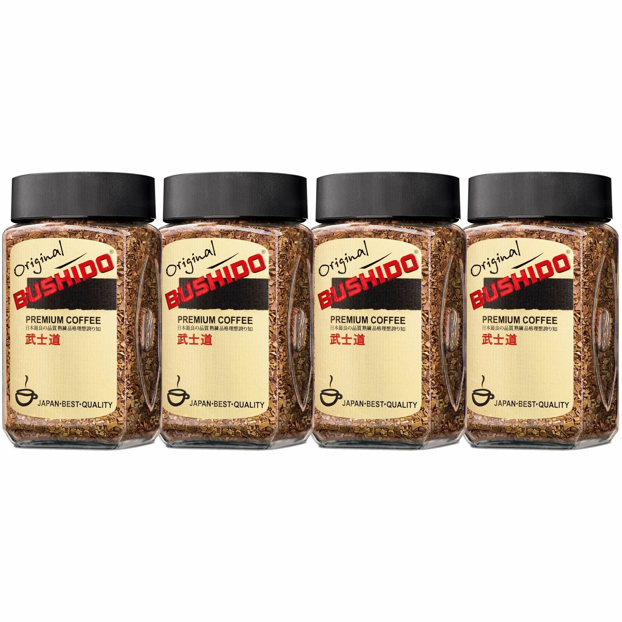 Кофе растворимый сублимированный Bushido Original, 100г х 4шт
