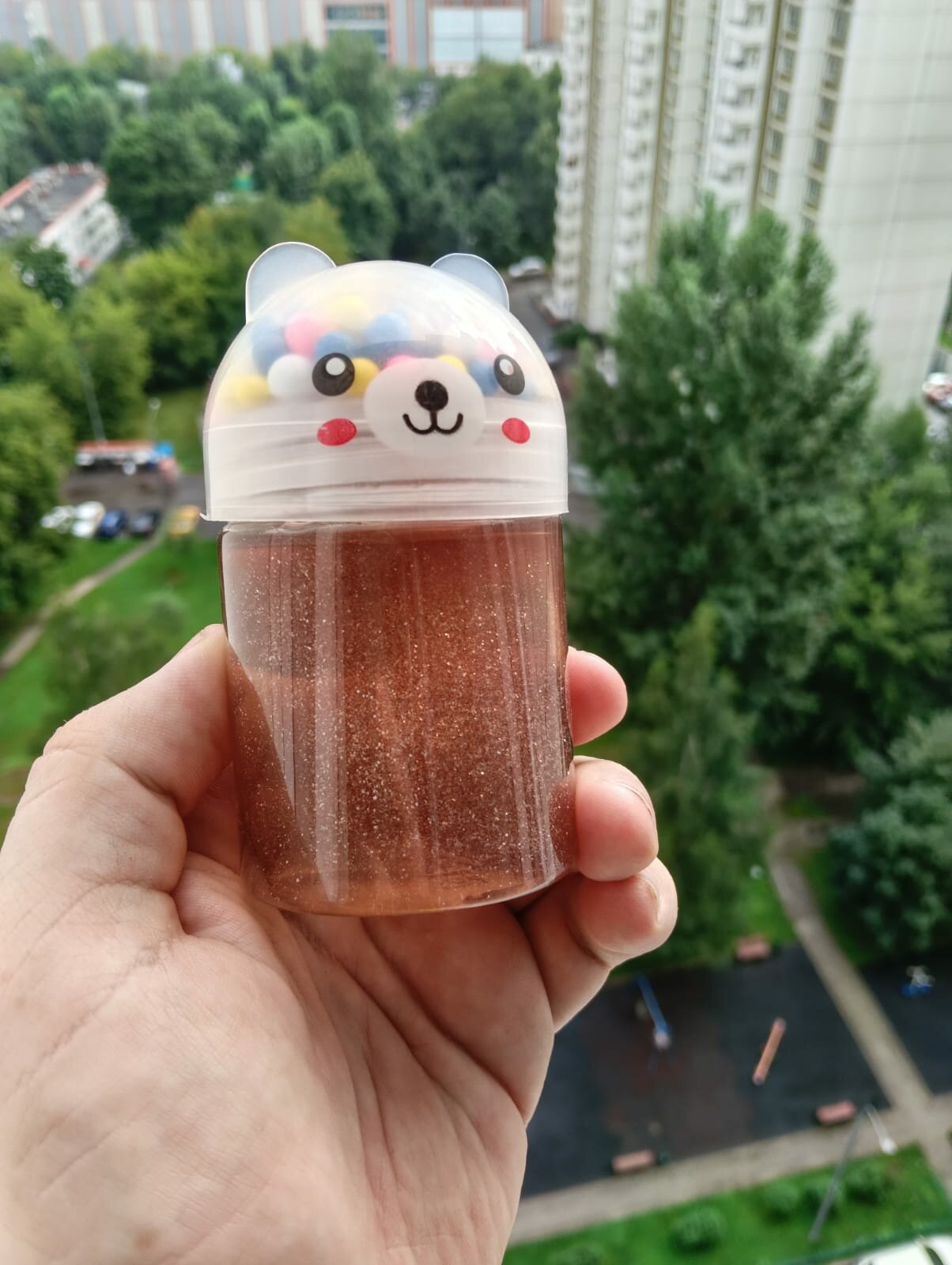 Слайм серия мишка Коричневый