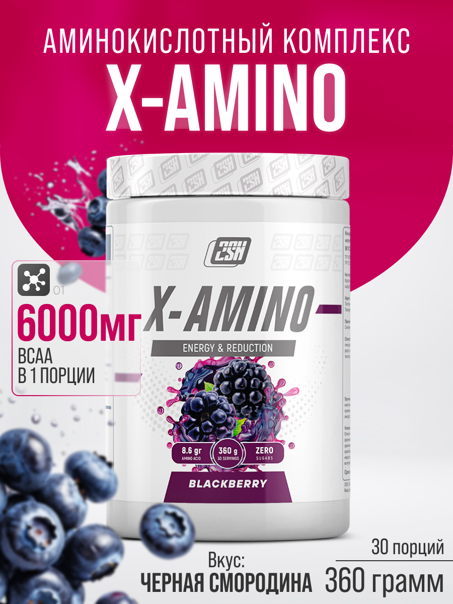 Аминокислотный комплекс 2SN X-Amino 360g (Blackberry) для занятий занятий спортом