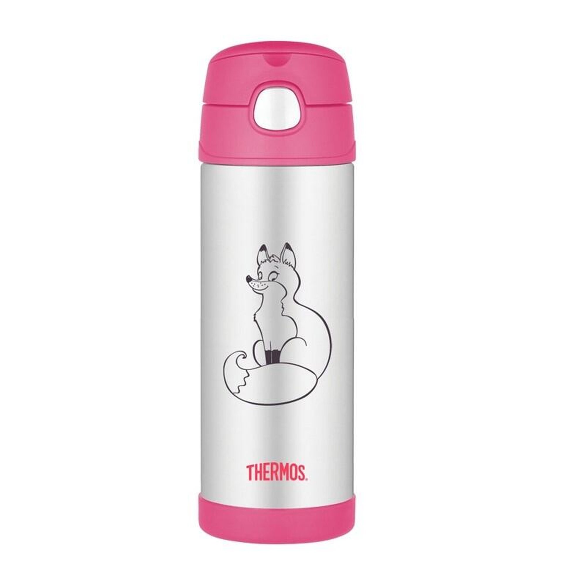 Decathlon Детский термос Thermos 470 мл, со съемной соломинкой, розовый