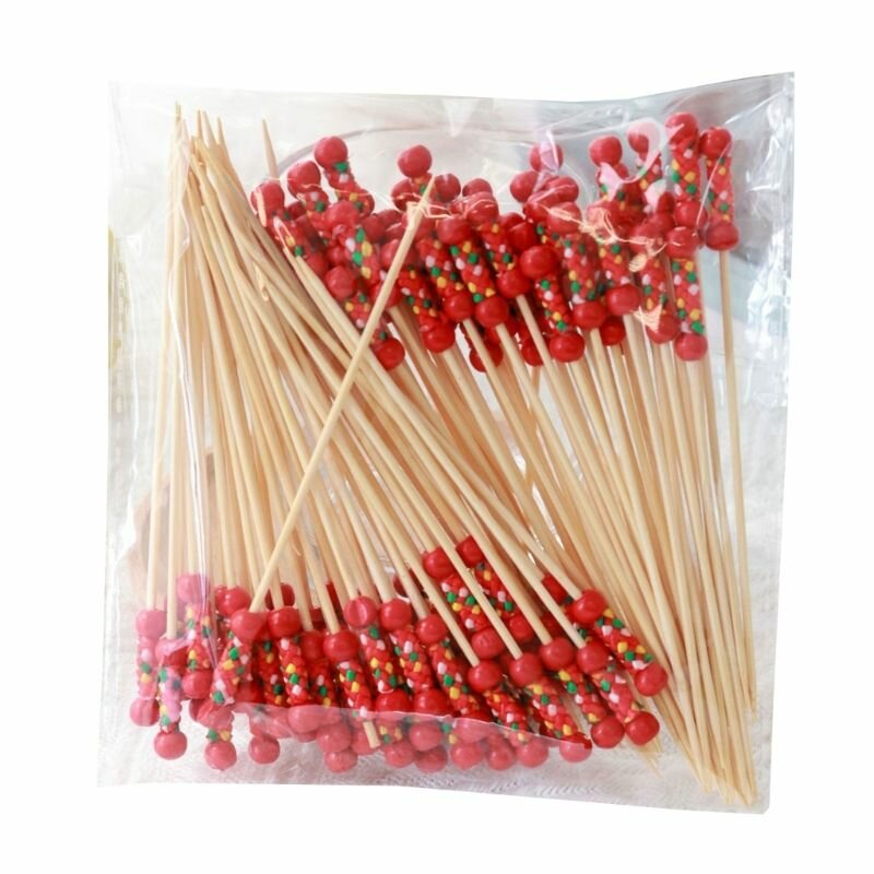 Упаковка 100 бамбуковых палочек для коктейлей