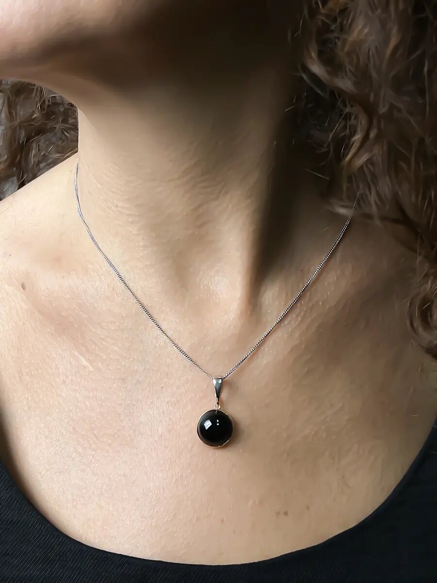 Подвеска Кристалл Мечты, серебро, 925 проба, золочение, морион