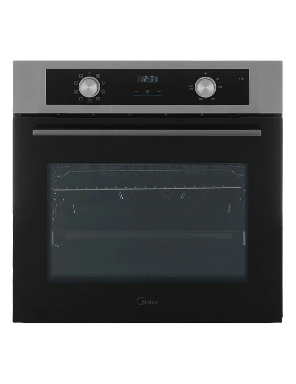 Духовой шкаф Midea MO509103X, серебристый/черный, 70 л, 2 стекла