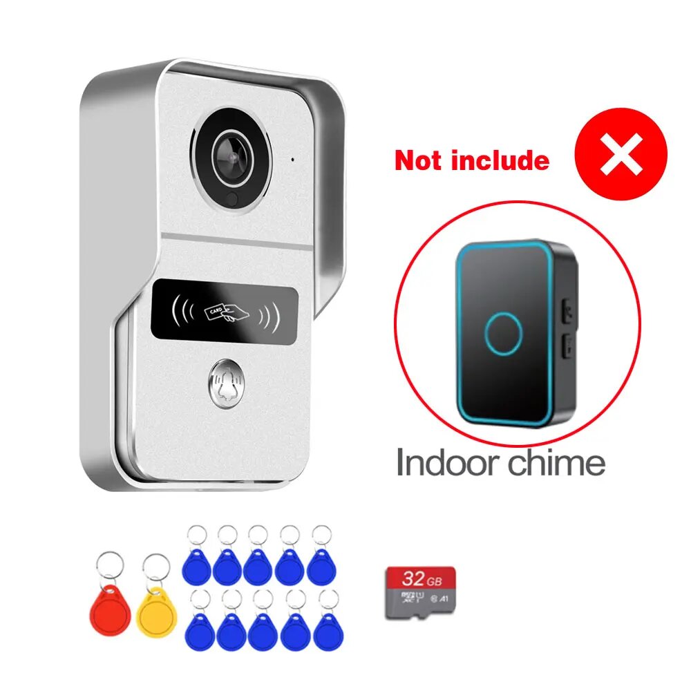 HSmart HD Умный IP-видеодомофон Wi-Fi not have chime