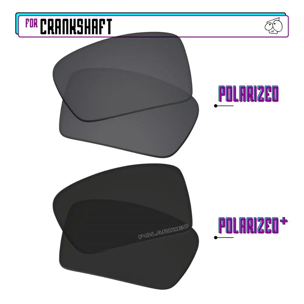 EZReplace Поляризованные линзы для Oakley Crankshaft BlackP Plus-BlackIRP