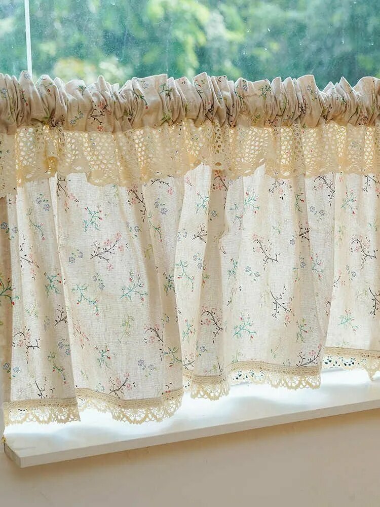 Штора гардина 135х150 см крепление Без крепления разноцветный