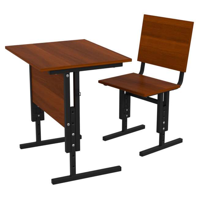 Парта стул Меб-фф Комплект ученический цвет Орех Итальянский ПО-4+СМ-3