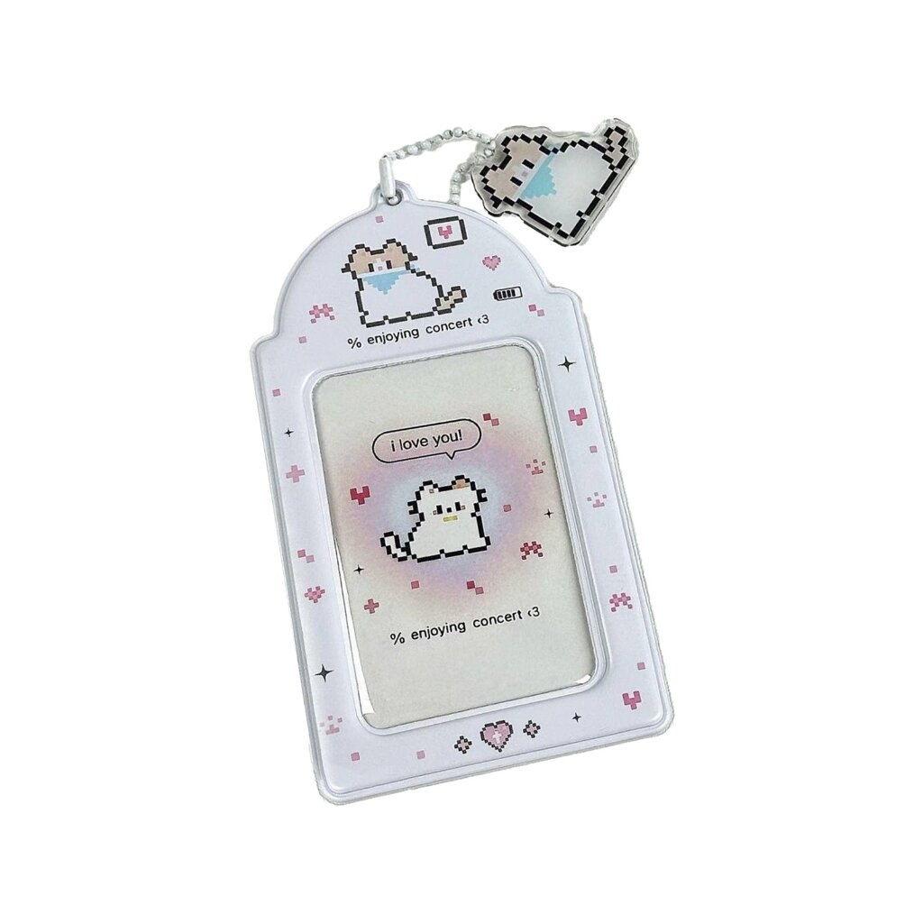 Ins wind pixel wind kitten трехдюймовый держатель для карт плюс подвеска-белый трехдюймовый держатель для карт с буквой котенка