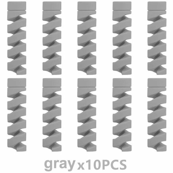 Протектор кабеля Kerokuru силиконовый 10 PCS Gray