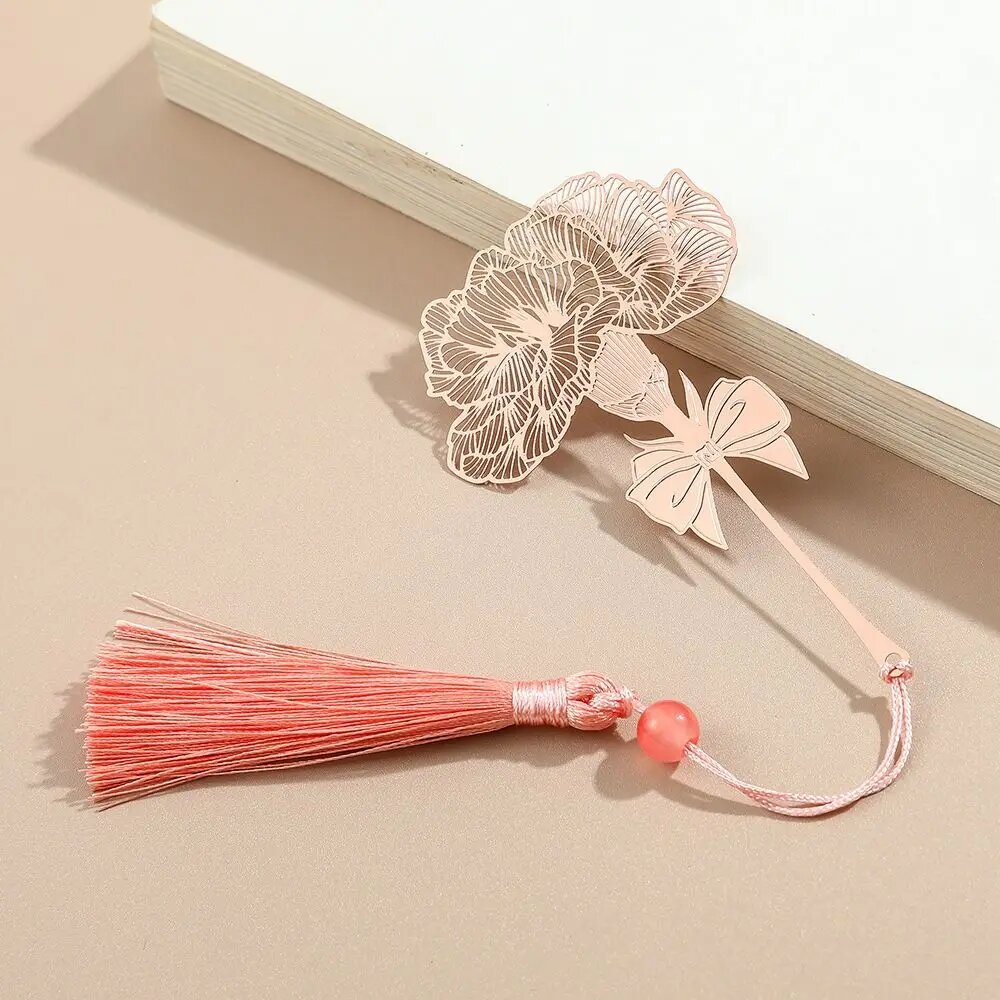 Металлическая закладка для книг rose gold-C