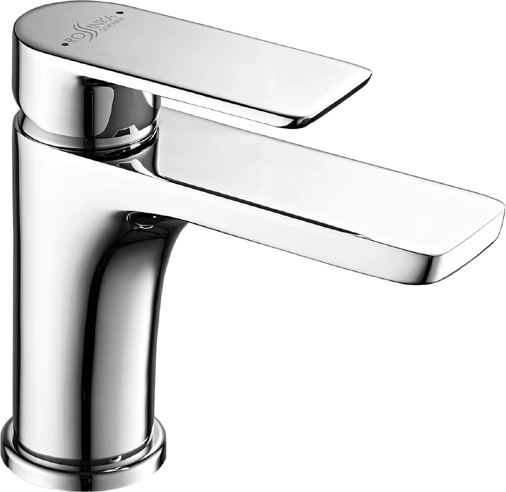 Смеситель для раковины Rossinka RS50 -12 хром, глянцевый, кран для ванной в раковину, из латуни, рычажный, с керамическим картриджем