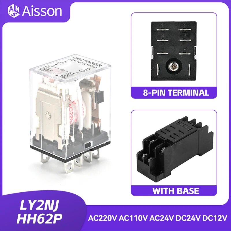 Электромагнитное реле CKCTINNER LY2NJ HH62P No socket, AC 220V