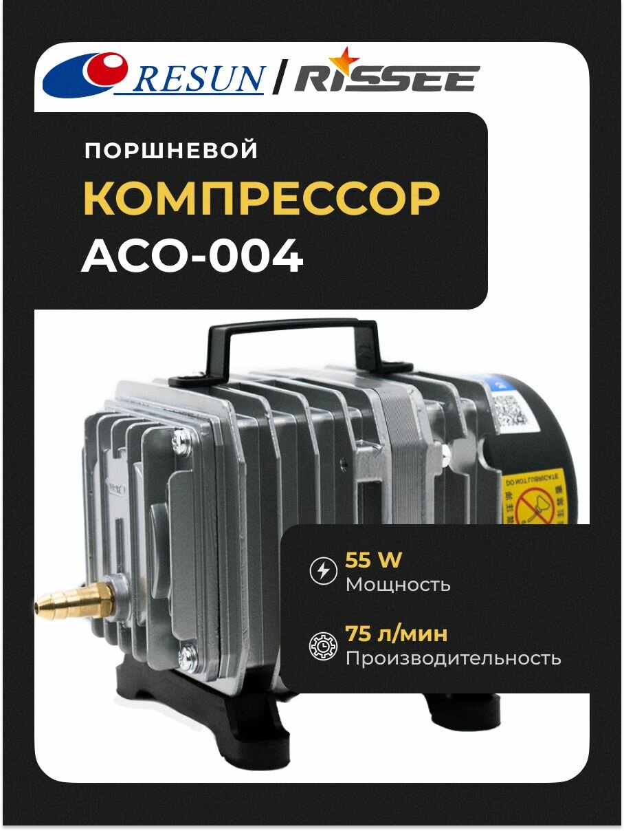 Воздушный компрессор RESUN ACO-004, 75 л./мин.