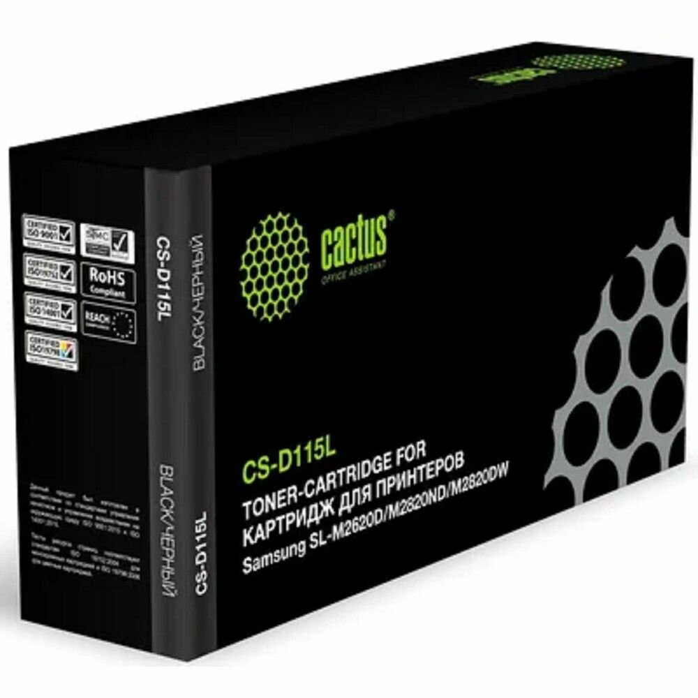 Cactus расходные материалы MLT - D115L SEE Картридж CS - D115L черный SL - M2620D M2820ND M2820DW, 3000 стр.