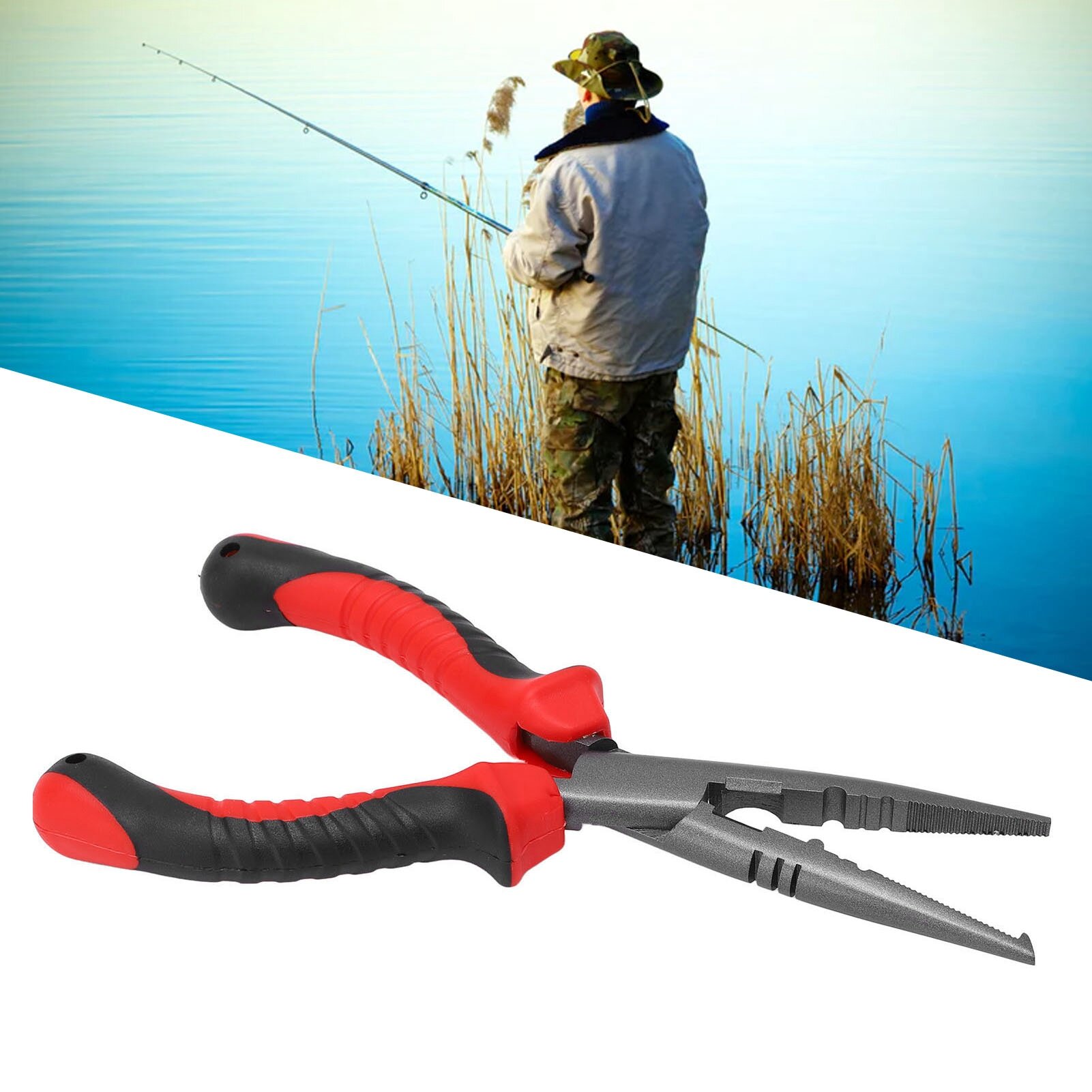 Обжимные клещи для рыбалки, изогнутый дизайн, высокая твердость, антикоррозийные многофункциональные плоскогубцы для снятия крючков на открытом воздухе