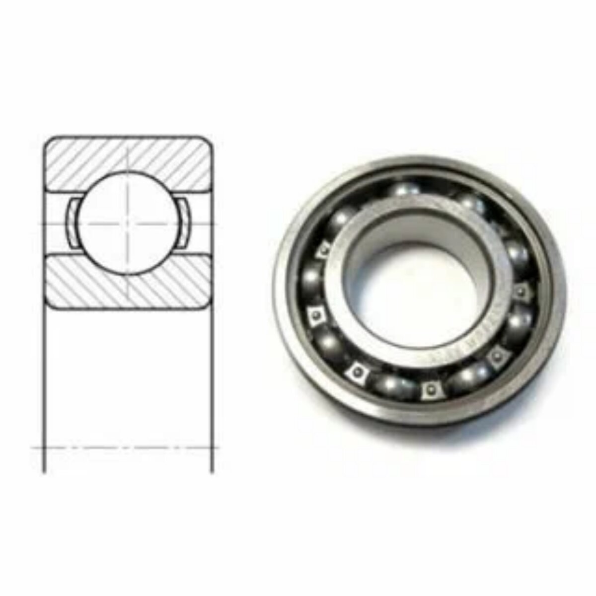 Подшипник качения шариковый радиальный APP GRUPP арт. 206 (6206) АПП