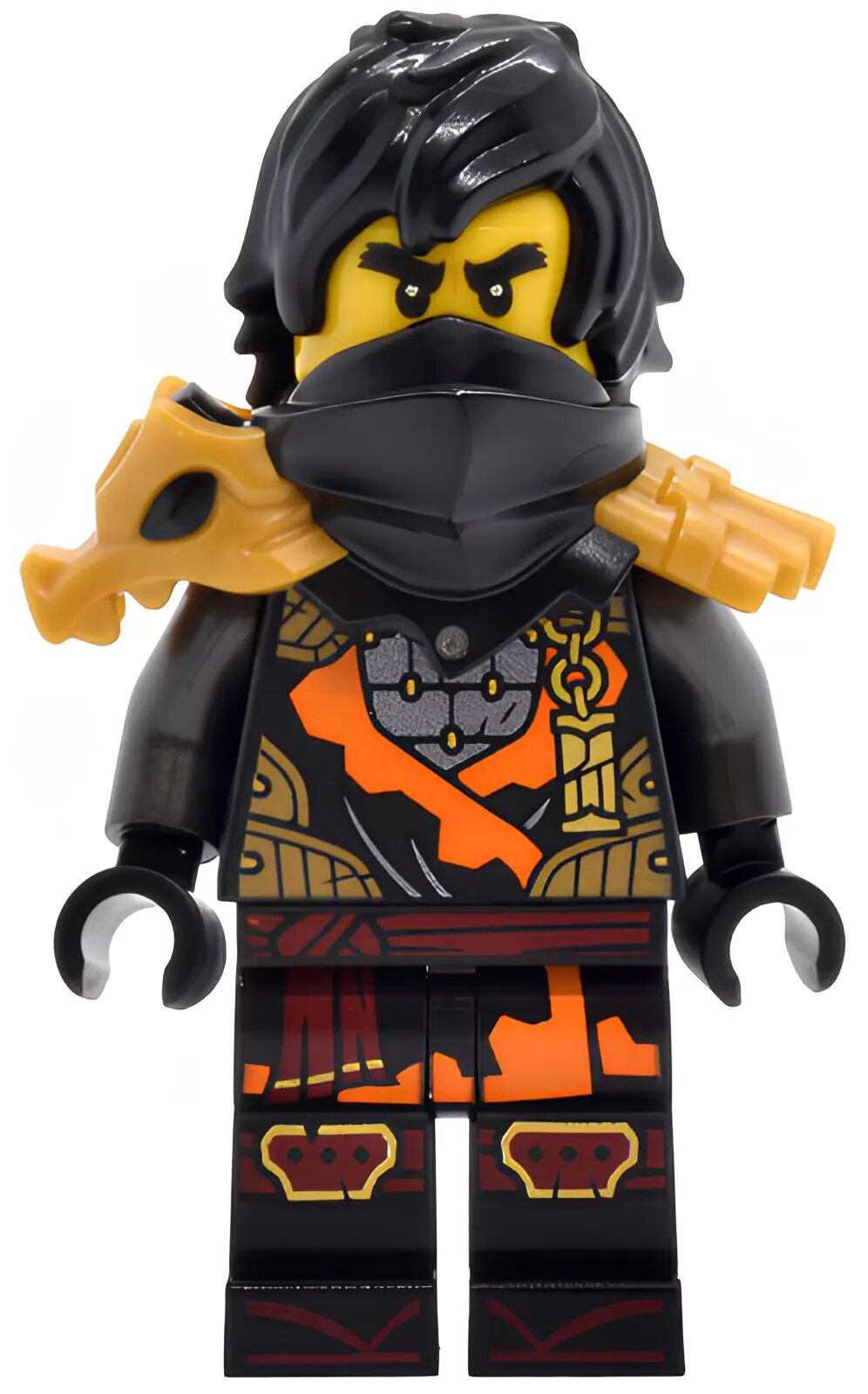 Минифигурка Lego NINJAGO: Dragons Rising Season 3 Tyr - Cole - Dragons Rising, Tunic with Strap and Charm, Dragon Shoulder Armor njo0970 N