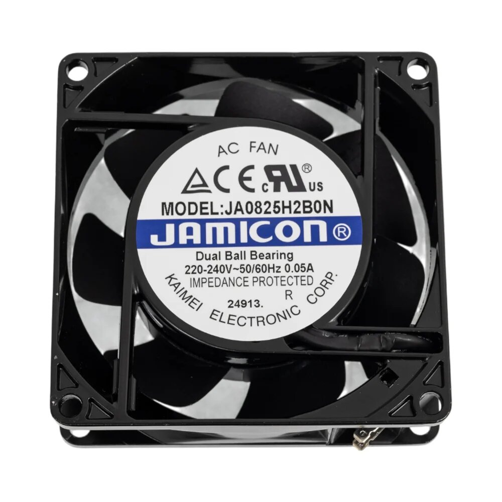 Вентилятор JAMICON JA0825H2B0N-T 80х80х25 230В С00034199, обдува электронных компонентов