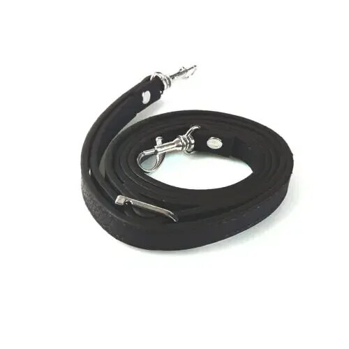 Черный кожаный ремешок для сумки, Black Silver