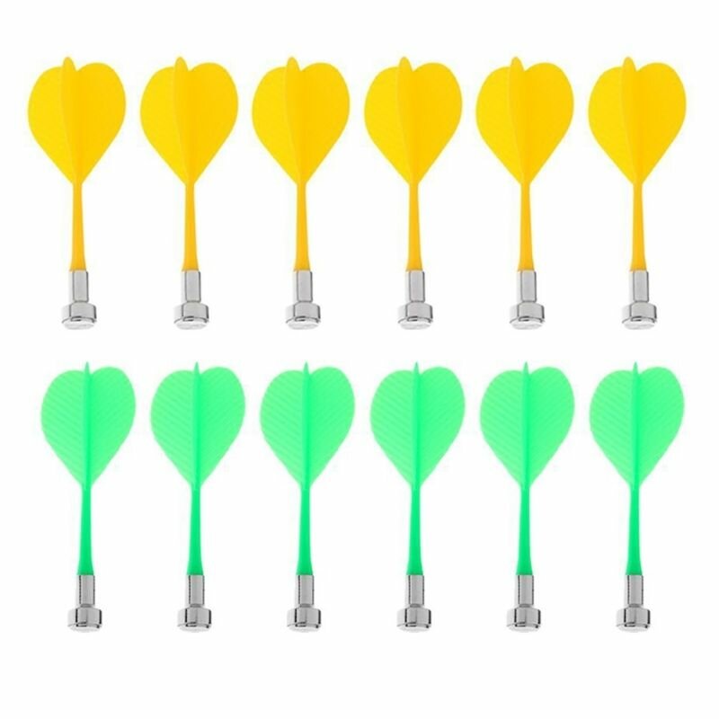 12 палочек, магнитные дротики-желто-зеленый