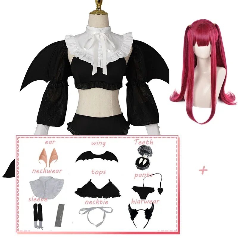 ANIMECC Rizu Kyun Косплей костюм Kitagawa Marin Черный, М, costume and wig