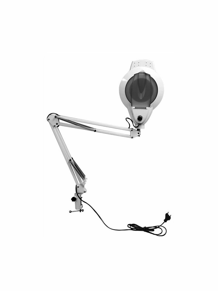 Лупа-лампа Kromatech бестеневая 5x, 100 мм, на струбцине, с подсветкой (120 LED) GF-501
