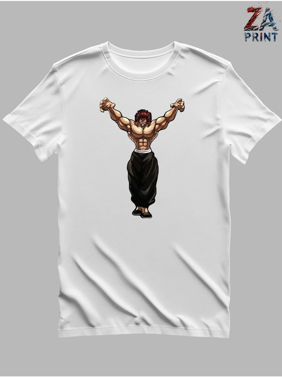 Футболка ханма юдзиро аниме баки