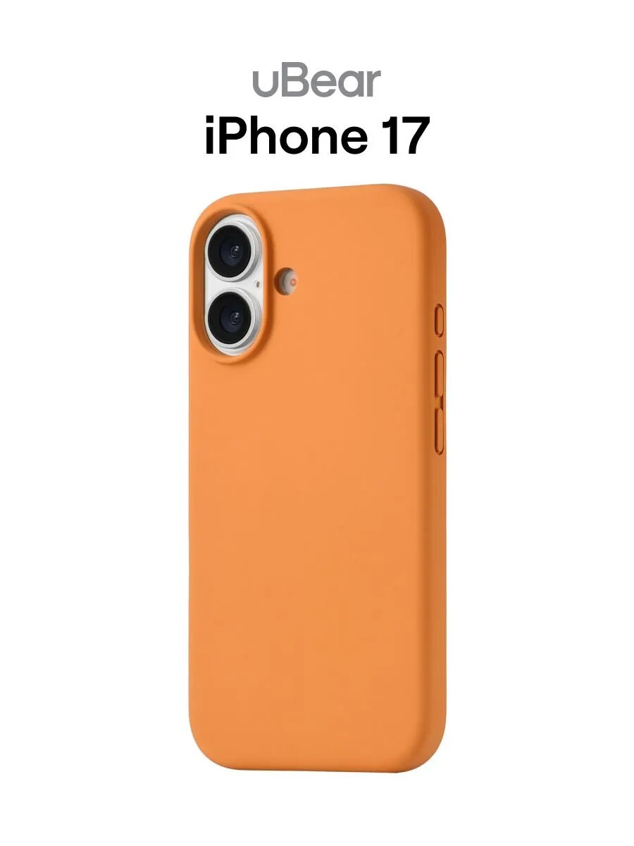 Чехол на iPhone 17 uBear Touch Mag Case, магнитный, цвет: оранжевый