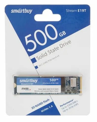 500 ГБ SSD M.2 накопитель Smartbuy Stream E19T (SBSSD-500GT-PH19T-M2P4)