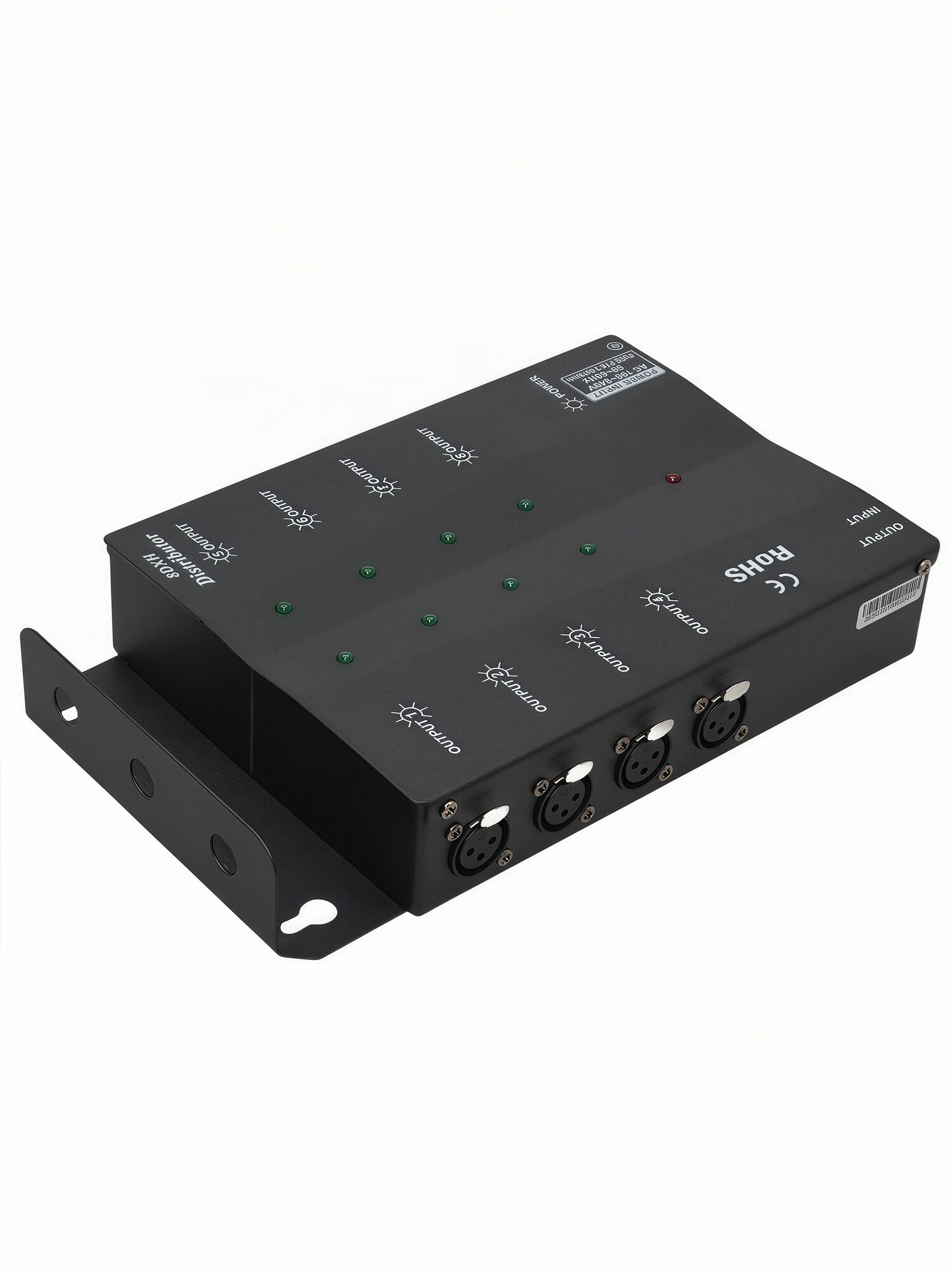 Сплиттер DMX сигнала, 8-канальный DMX-Сплиттер, 1 вход и 8 выхода XLR