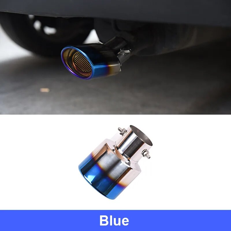 Детали накладки глушителя выхлопной трубы автомобиля из нержавеющей стали для Toyota Corolla Cross 2022-2024, аксессуары для внешней модификации, Blue