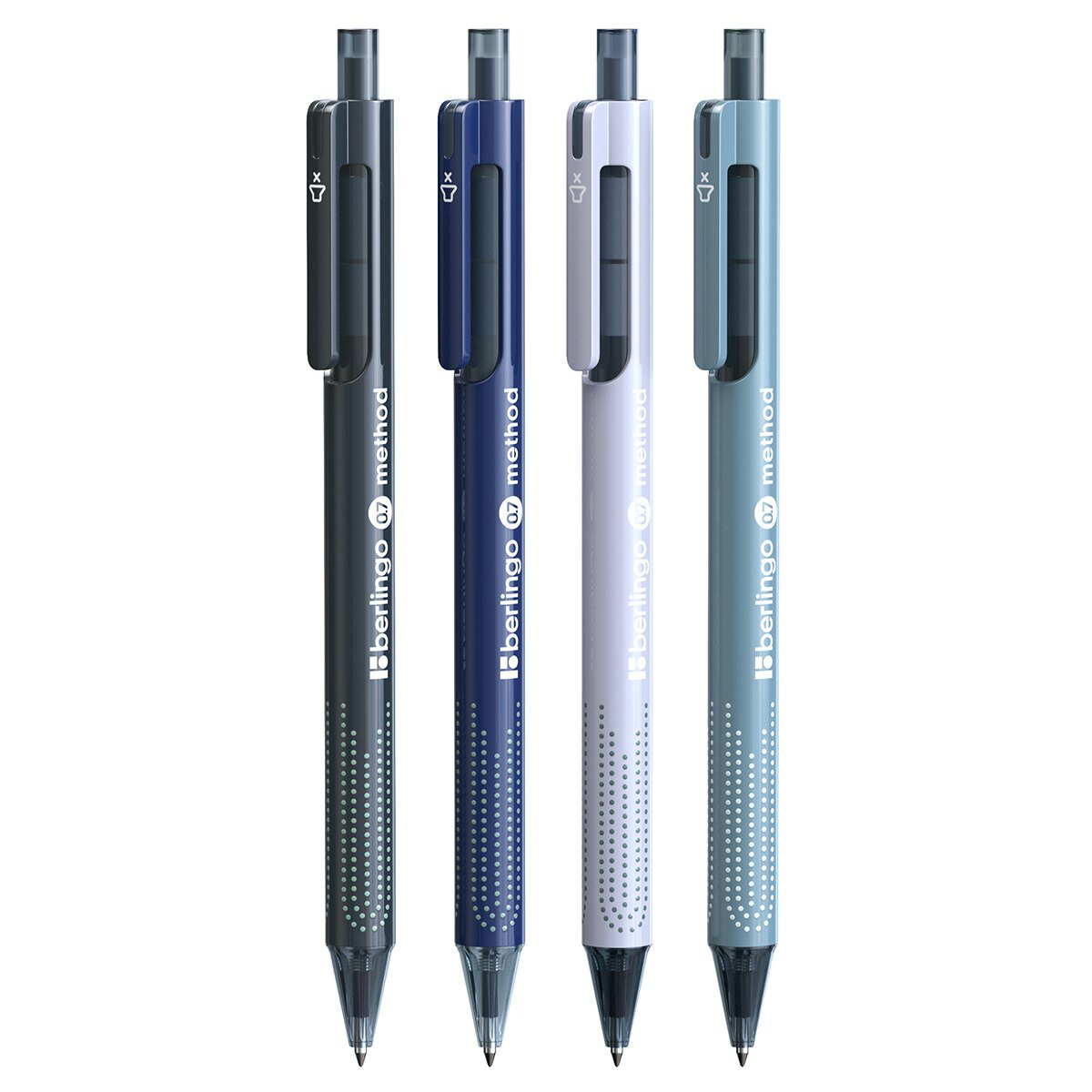 Ручка шариковая автоматическая синяя "Method" 0,7 мм, в ассортименте