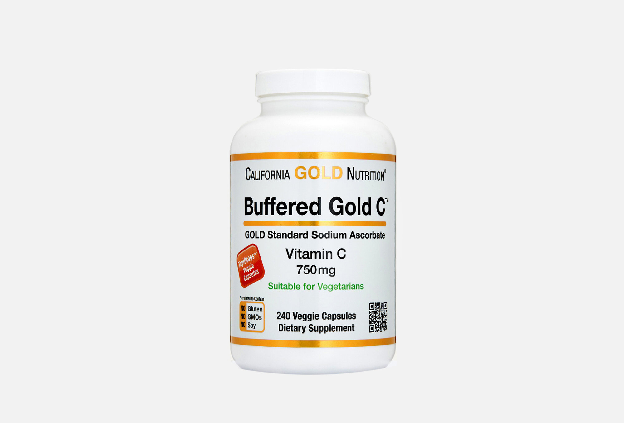 Витамин С CALIFORNIA GOLD NUTRITION Buffered Gold C 750 мг в капсулах
