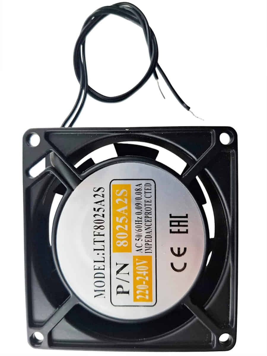 Вентилятор LTF8025A2S 80х80х25мм 220-240V, 50/60Hz, 0.09/0.08А для холодильника