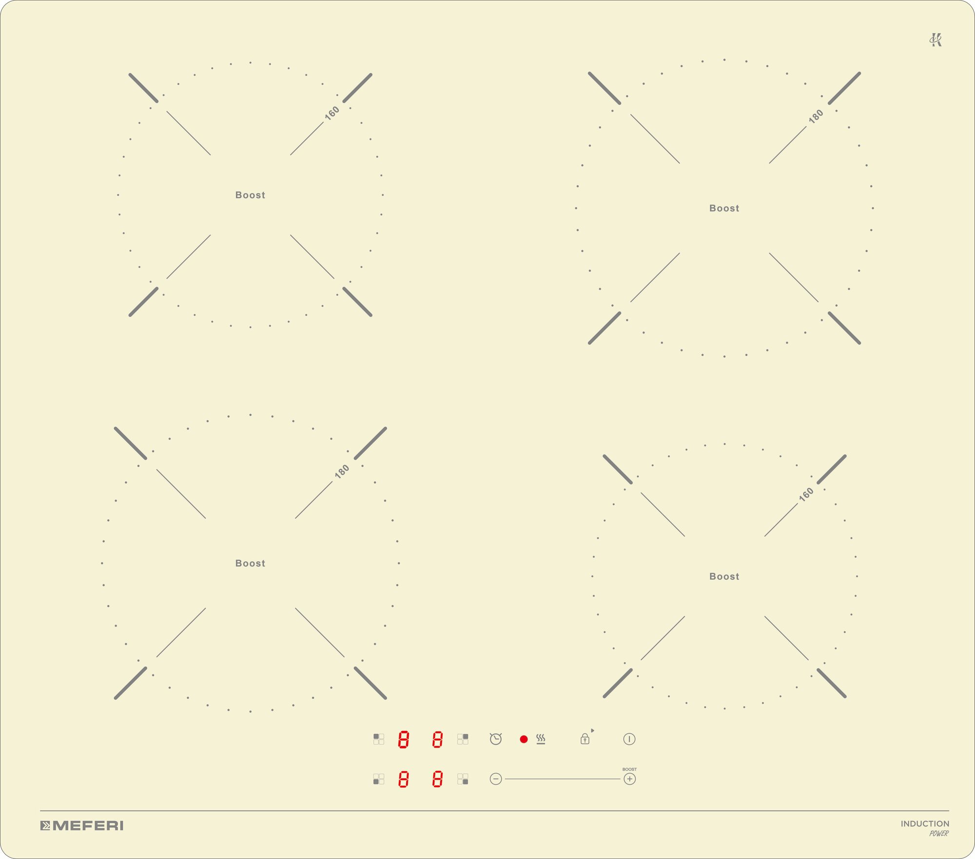 Варочная панель индукционная MEFERI MIH604BG POWER