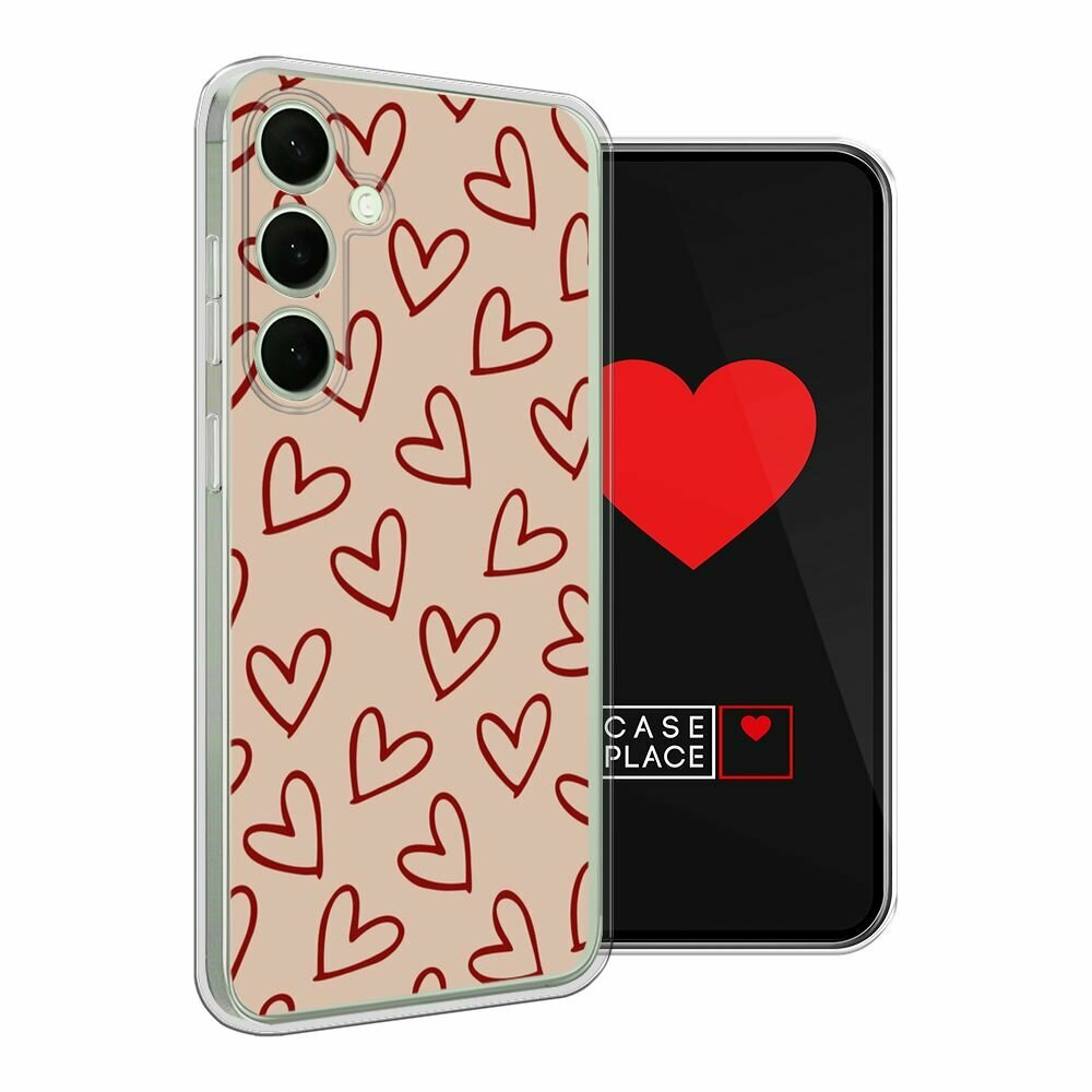Чехол на Samsung Galaxy S25 Plus / Самсунг S25 Плюс с принтом "Little hearts doodles 1 - 14 февраля" — фото 1