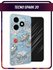 Чехол на Tecno Spark 20 / Текно Спарк 20 с принтом "Драконы и Солнце", прозрачны...