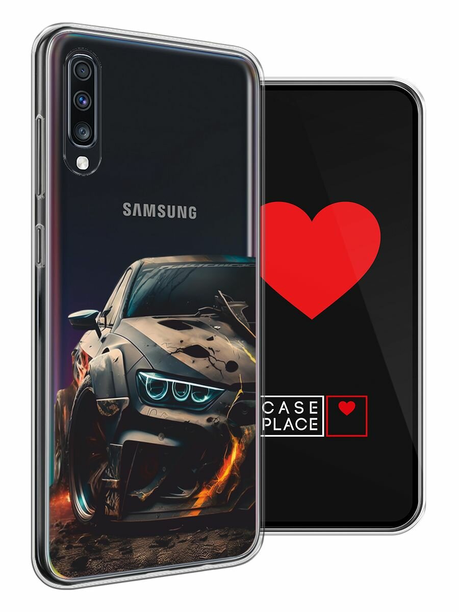 Чехол на Samsung Galaxy A70 / Самсунг Галакси А70 с принтом "На износ", прозрачный — фото 1