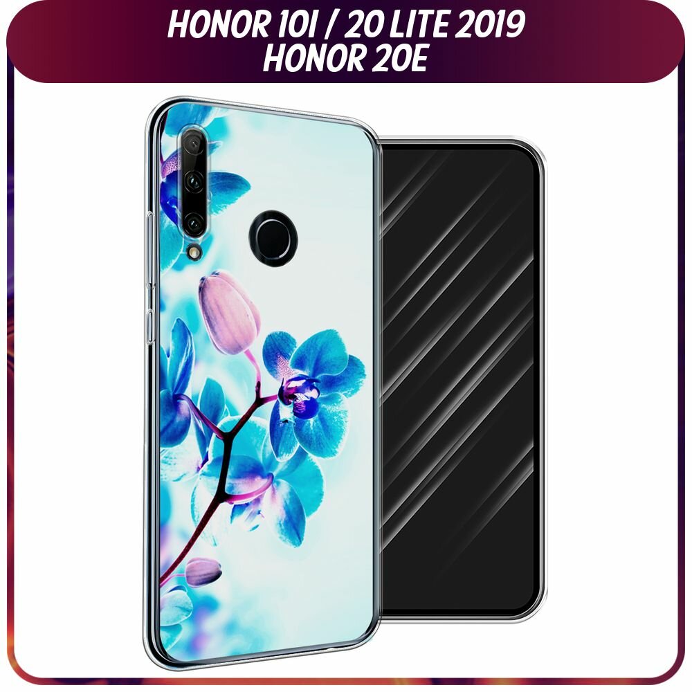 Чехол на Honor 10i/20 Lite 2019/20e/Huawei P Smart Plus 2019 / Хонор 10i с принтом "Голубая орхидея"