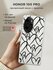 Чехол на Honor 100 Pro / Хонор 100 Про с принтом "Hearts doodle black 1"