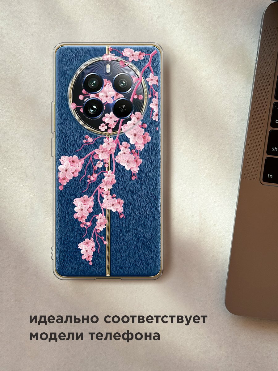 Чехол на Realme 12 Pro / Реалми 12 Про с принтом "Ветка сакуры 2" — фото 1