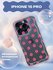 Чехол на Apple iPhone 15 Pro / Айфон 15 Про с принтом "Розовые цветы паттерн"