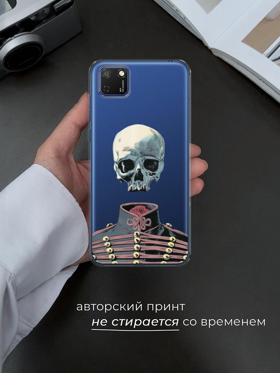Чехол на Honor 9S/Huawei Y5p / Хонор 9S/Хуавей Y5p с принтом "Гусар", прозрачный — фото 1