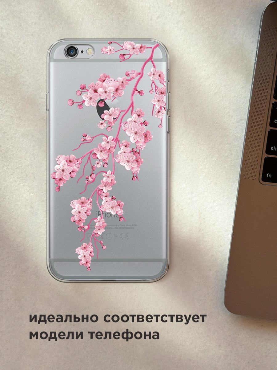 Чехол на Apple iPhone 6 / Айфон 6 с принтом "Ветка сакуры 2" — фото 1